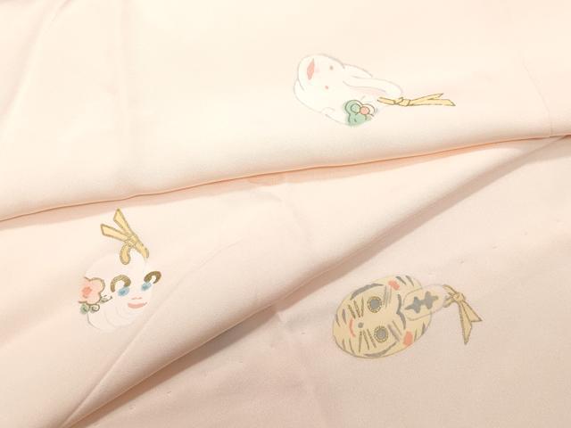 平和屋着物●長襦袢　無双仕立て　干支　金彩　正絹　逸品　CAAU9655vf