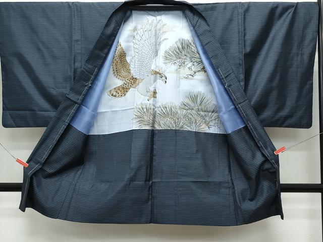 平和屋着物○男性 本場大島紬 アンサンブル 吉祥文 正絹 逸品 未使用