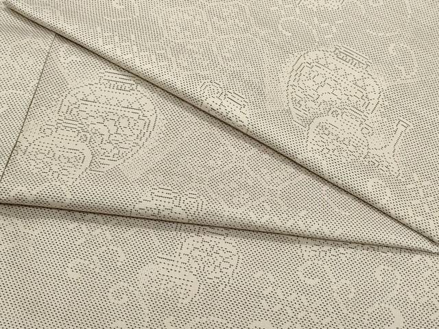 平和屋着物●本場大島紬　白大島　9マルキ　陶器文　正絹　逸品　CAAU9729vf