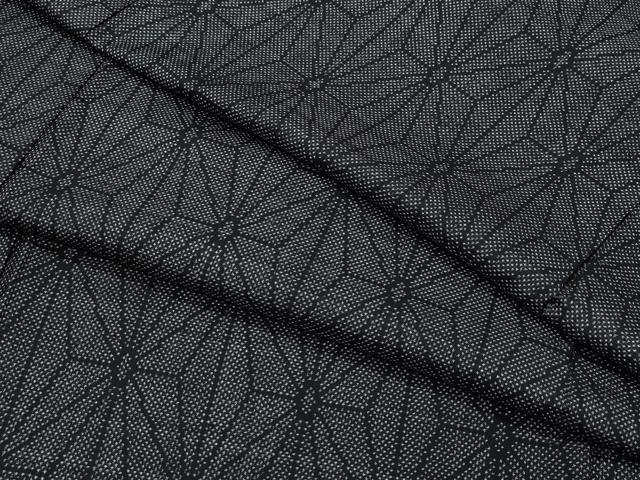 平和屋着物●本場大島紬　7マルキ　麻の葉文　正絹　逸品　CAAU9859vf