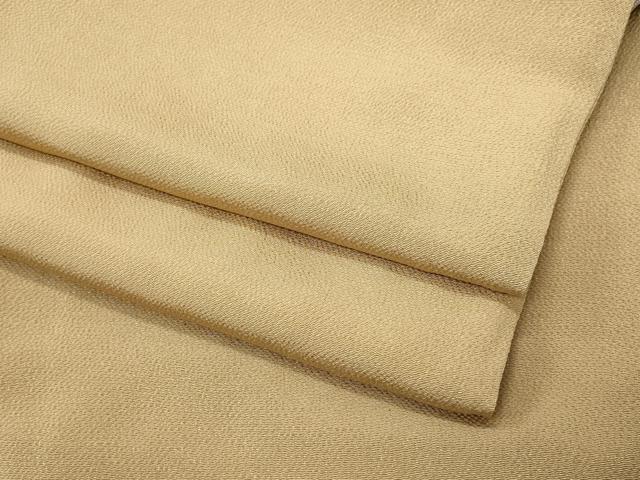 平和屋着物●上質な色無地　芝翫茶色　鬼しぼ縮緬　正絹　逸品　CAAU9898vf