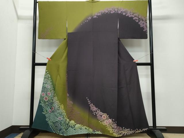 平和屋着物●訪問着　辻が花　金彩　正絹　逸品　CAAU9908vf