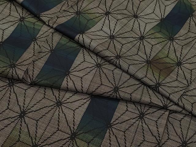 平和屋着物●本場大島紬　9マルキ　麻の葉文　正絹　逸品　CAAU9925vf