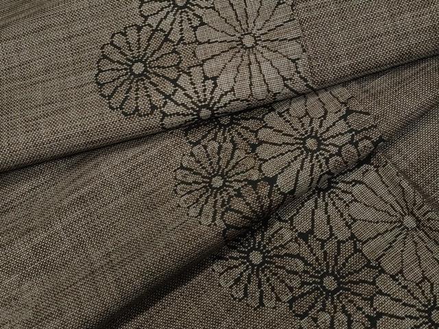 平和屋着物●本場大島紬　9マルキ　菊　正絹　逸品　CAAU9926vf