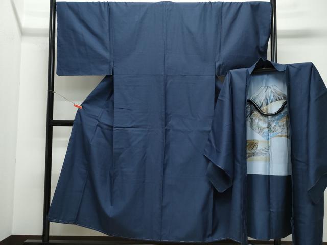 平和屋着物●男性　紬　アンサンブル　100亀甲　正絹　逸品　未使用　CAAU9933vf