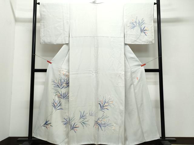 平和屋着物●本加賀友禅作家　南克治　訪問着　枝葉文　正絹　逸品　CAAU9967vf