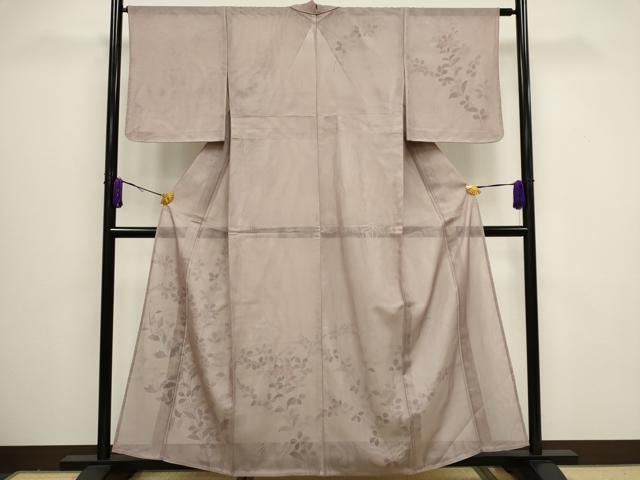 平和屋着物▽訪問着　単衣　無双　紗袷　紗×紗　枝花文　正絹　逸品　未使用　CAAV0890ou