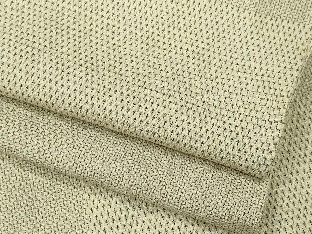 平和屋着物▽本塩沢　単衣　110亀甲　市松文様　正絹　逸品　CAAV0963ou