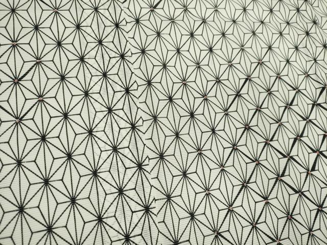 平和屋着物＊夏物 小紋 絽 麻の葉文 洗える着物 DAAU6062sf