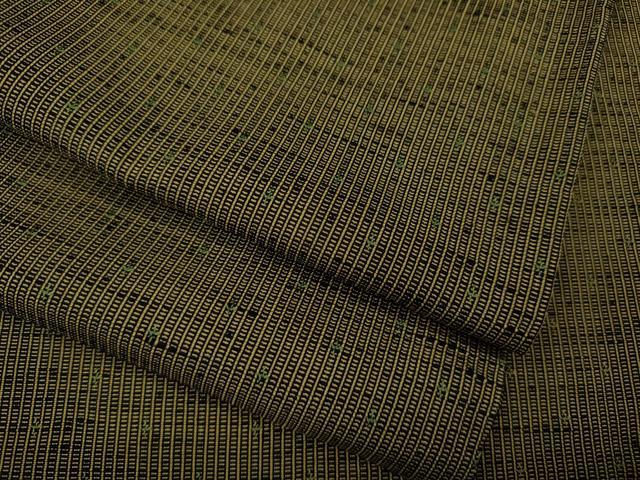 平和屋着物▽上質な紬　単衣　縞　正絹　逸品　CAAV3170ut