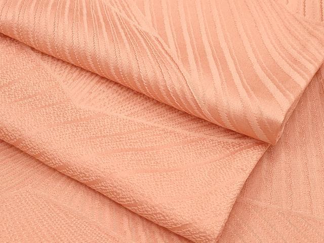 平和屋着物▽上質な色無地　単衣　吉祥地紋　東雲色　正絹　逸品　CAAV3708dy