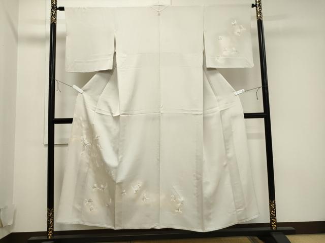 平和屋着物▽訪問着　単衣　舞花文　暈し染め　金銀彩　正絹　逸品　CAAV3765dy