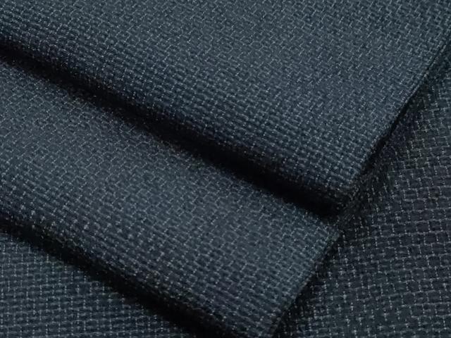 平和屋着物▽本塩沢　単衣　110亀甲　吉祥丸文　正絹　逸品　CAAV3766dy