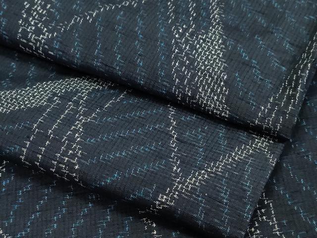 平和屋着物▽上質な紬　単衣　吉祥文　正絹　逸品　CAAV3776dy