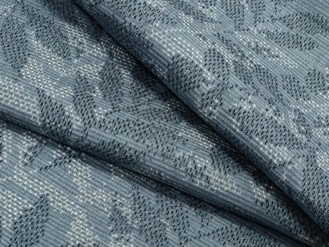 平和屋着物▽上質な紬　単衣　草木文　正絹　逸品　CAAV3783dy