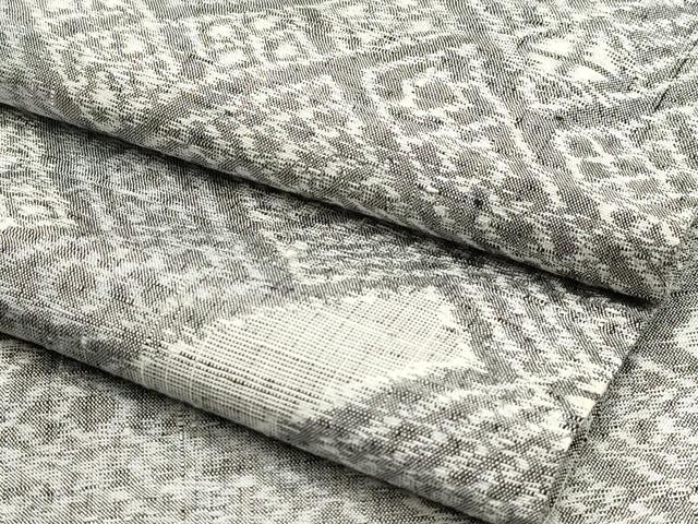 平和屋着物▽上質な紬　単衣　吉祥文　正絹　逸品　CAAV3878dy