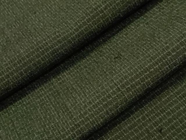 平和屋着物▽白鷹お召　単衣　吉祥文　正絹　逸品　CAAV3900dy