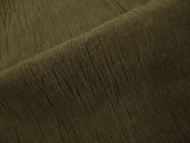 平和屋着物＊夏物　小千谷ちぢみ　赤墨色　麻　逸品　CAAV4651vp