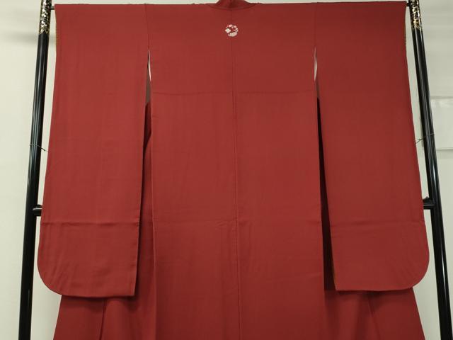 平和屋着物○豪華振袖 色無地 蘇芳色 正絹 逸品 CAAV4687vp