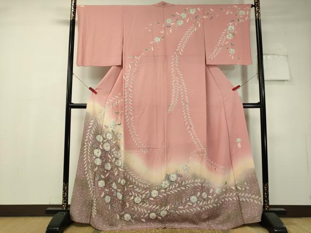 平和屋着物●訪問着　作家物　絞り　辻が花　暈し染め　正絹　逸品　CAAV4739vp