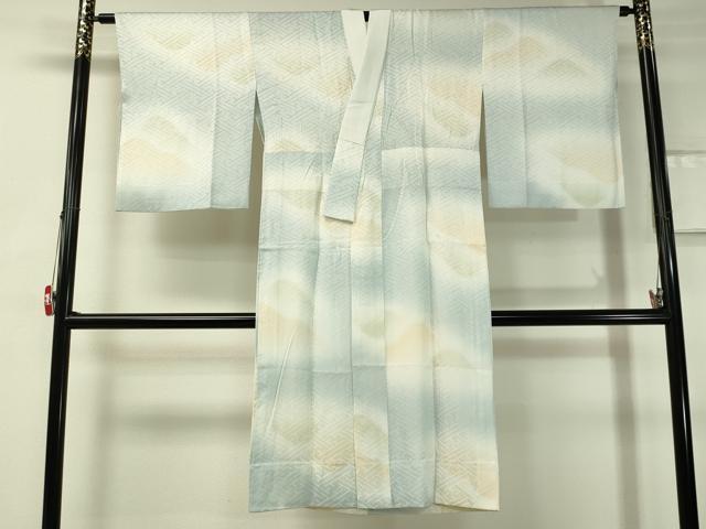 平和屋着物●長襦袢　無双仕立て　紗綾形地紋　重ね山文　正絹　逸品　CAAV4740vp