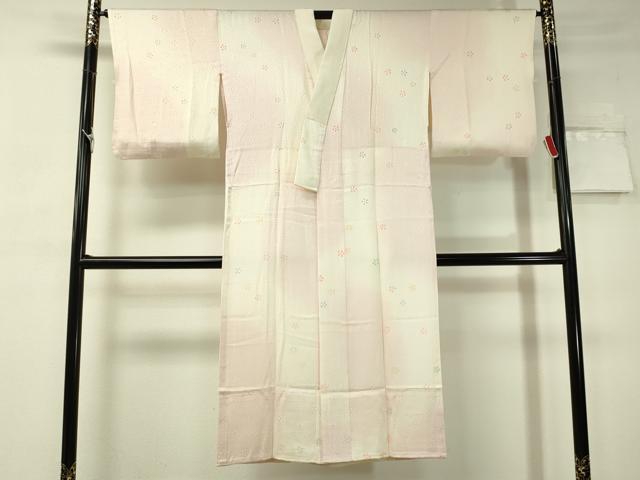 平和屋着物●長襦袢　無双仕立て　梅鉢地紋　暈し染め　正絹　逸品　CAAV4746vp