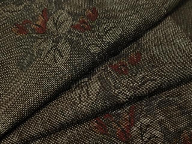 平和屋着物●本場大島紬　9マルキ　草花間道　正絹　逸品　CAAV4752vp