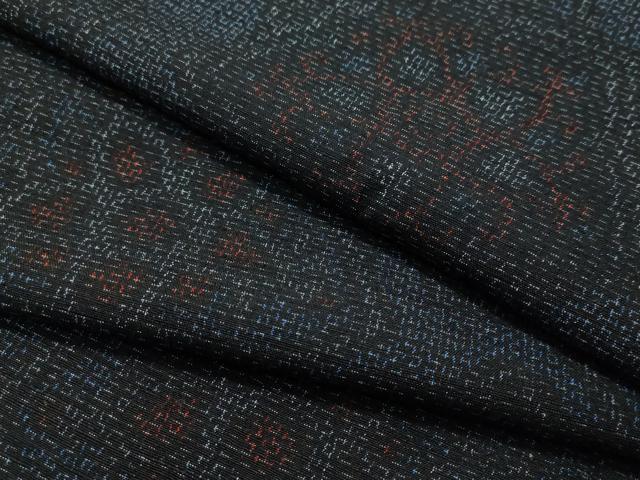 平和屋着物●上質な紬　舞花文　正絹　逸品　CAAV4760vp