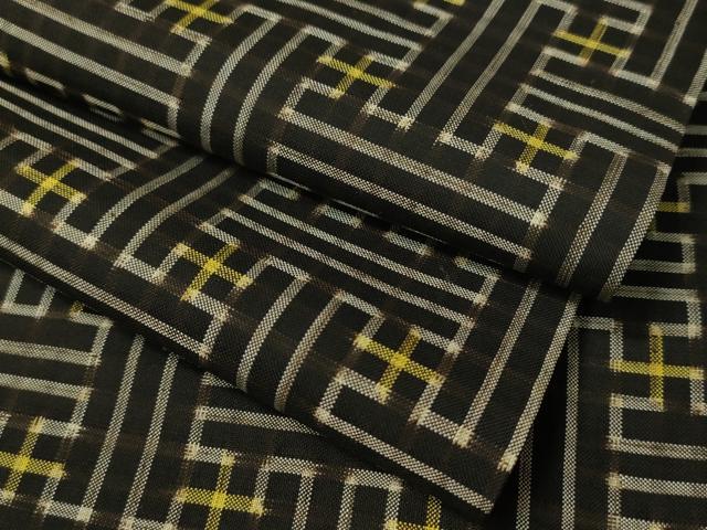 平和屋着物●本場大島紬　龍郷絣　秋名バラ　正絹　逸品　CAAV4792vp