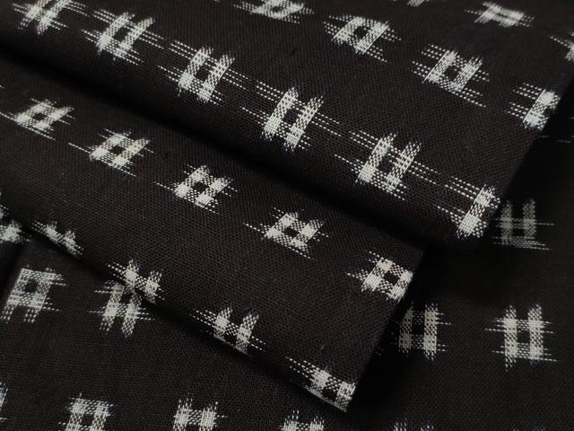 平和屋着物▽男性　久留米絣　単衣　井桁絣文様　綿　逸品　CAAV4798vp