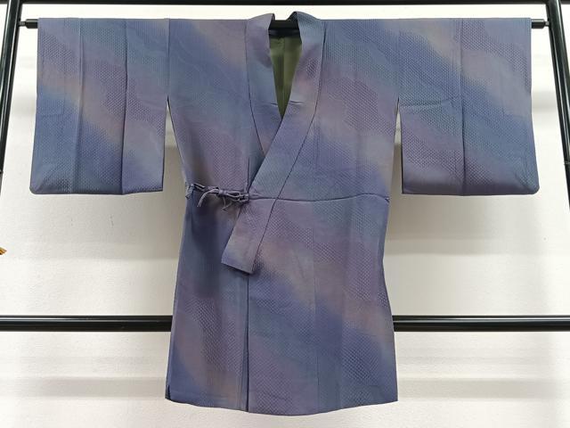 平和屋着物＃道中着　霞文　暈し染め　ロング丈　正絹　逸品　CAAV5679id