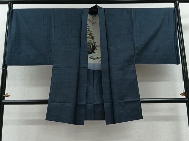 平和屋着物＃男性　本場大島紬　長羽織　100亀甲　総詰め　正絹　逸品　CAAV5754id