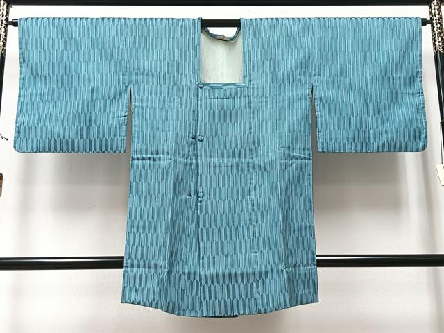 平和屋着物＃道行コート　矢羽文　東京松屋扱い　ロング丈　正絹　逸品　CAAV5787id