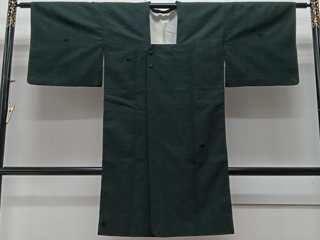 平和屋着物＃道行コート　輪奈ビロード　花唐草地紋　ロング丈　正絹　逸品　CAAV5816id