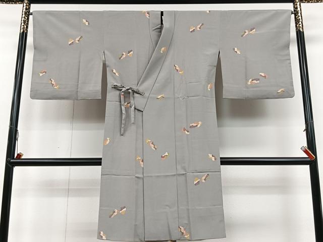 平和屋着物＃道中着　単衣　地紙吉祥文　ロング丈　正絹　逸品　CAAV5847id