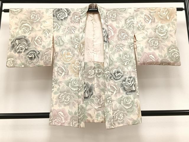 平和屋着物＃羽織　寿光織　薔薇文　金糸　正絹　逸品　CAAV5904id