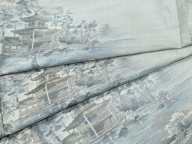 平和屋着物●都喜ヱ門　本場大島紬　7マルキ　風景文　総絣　藤絹織物謹製　正絹　逸品　未使用　CAAV6402vf