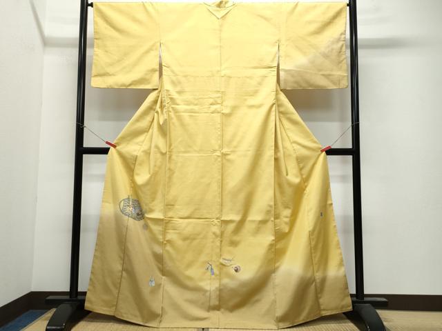 平和屋着物●訪問着　作家物　紬地　成り物　正絹　逸品　CAAV6414vf