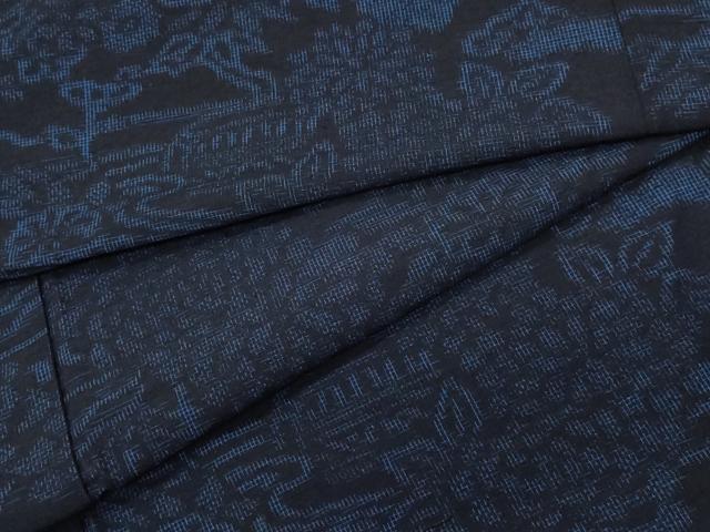 平和屋着物●結城紬　籬草花文　正絹　逸品　CAAV6437vf