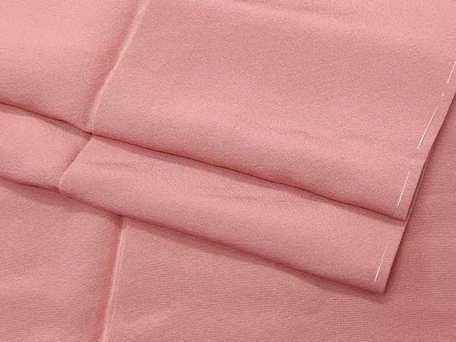 平和屋着物●上質な色無地　甚三紅色　正絹　逸品　未使用　CAAV6460vf