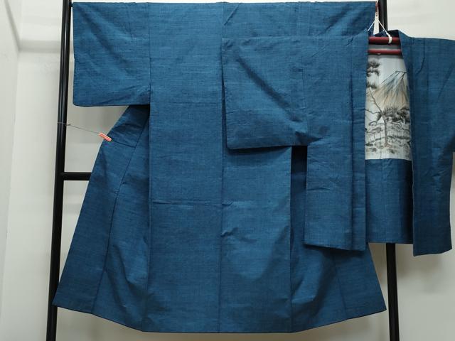 平和屋着物●男性　紬　アンサンブル　霞文　正絹　逸品　CAAV6476vf