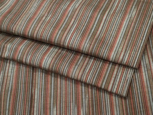 平和屋着物●上質な紬　縞　正絹　逸品　未使用　CAAV6489vf