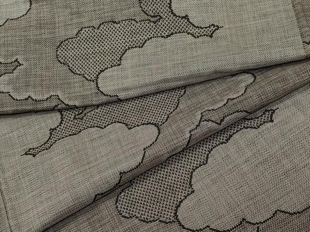 平和屋着物●本場大島紬　9マルキ　雲重ね文　正絹　逸品　CAAV6491vf