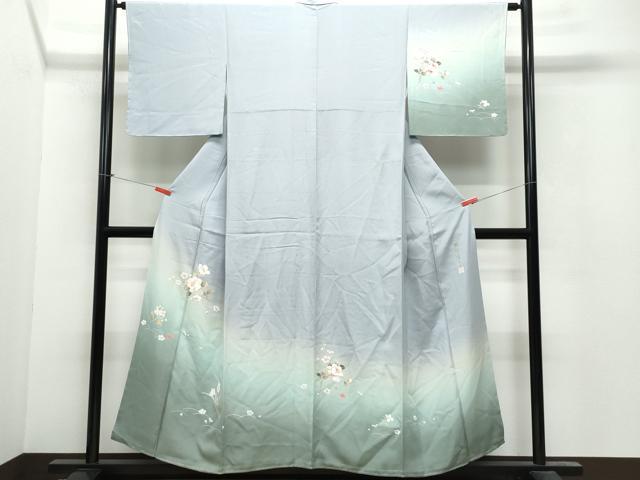 平和屋着物●池坊保子　訪問着　友禅　草花文　正絹　逸品　CAAV6507vf