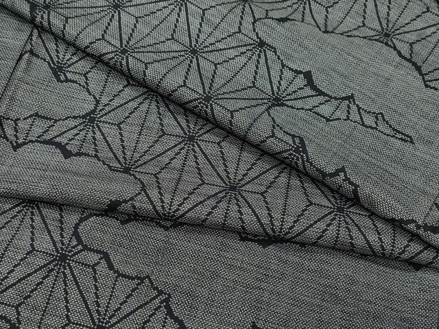 平和屋着物●本場大島紬　9マルキ　雲取り麻の葉文　正絹　逸品　CAAV6512vf