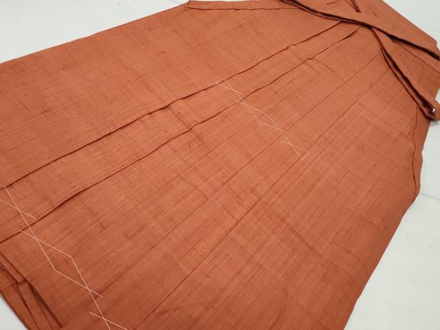 平和屋着物●男性　馬乗り袴　紬地　雀茶色　正絹　逸品　未使用　CAAV6520vf