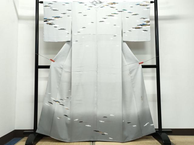 平和屋着物●京友禅作家　山科春宣　訪問着　霞文　金彩　正絹　逸品　CAAV6538vf