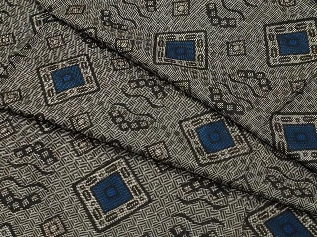 平和屋着物●本場大島紬　龍郷絣　正絹　逸品　CAAV6551vf