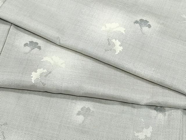 平和屋着物●本場大島紬　白大島　9マルキ　舞葉文　正絹　逸品　CAAV6576vf