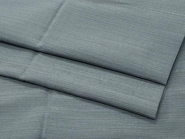 平和屋着物●男性　お召　灰色　正絹　逸品　CAAV6606vf